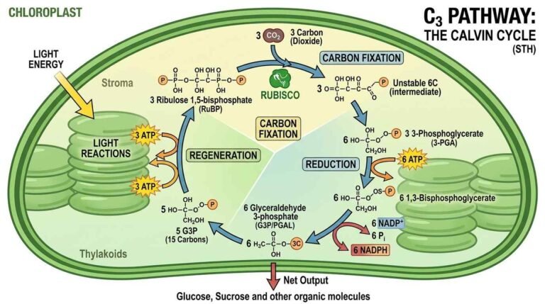 C3 Pathway (Calvin–Benson Cycle): Complete Explanation - Microbiology Notes